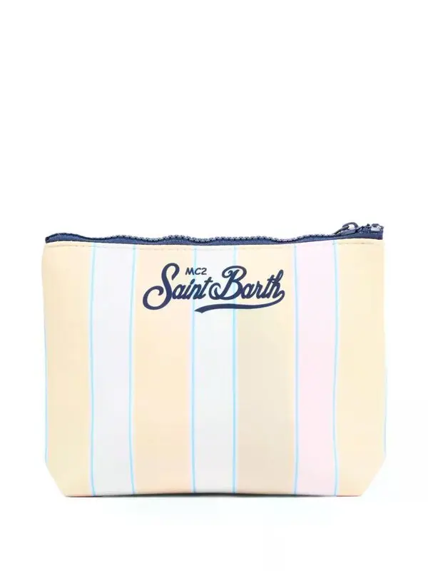 MC2 SAINT BARTH Beach Club Striped Pouch - Neutrals