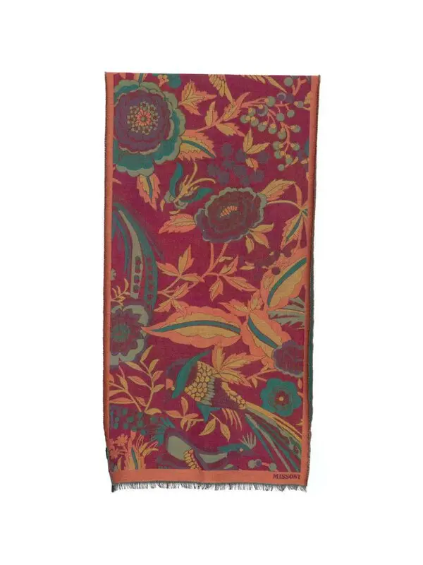 Missoni Floral-jacquard Fringed Scarf