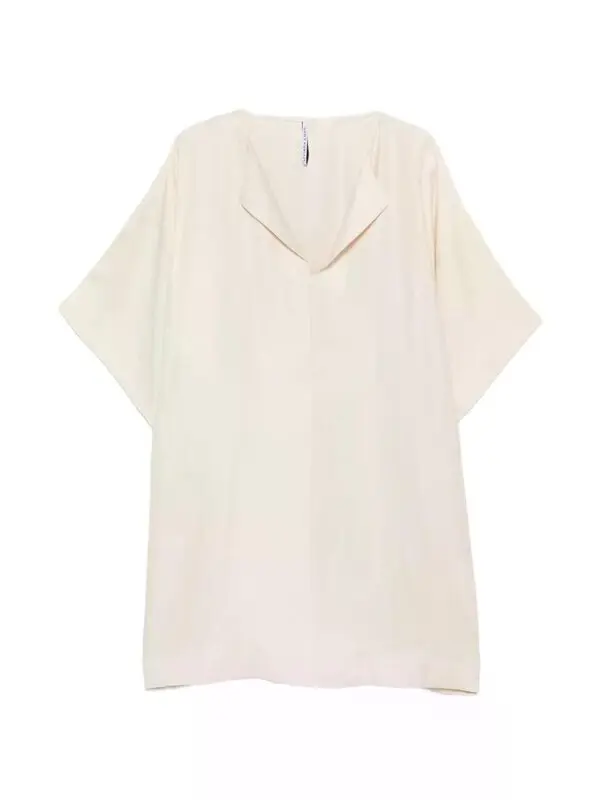 Liviana Conti V-neck Mini Dress - Neutrals