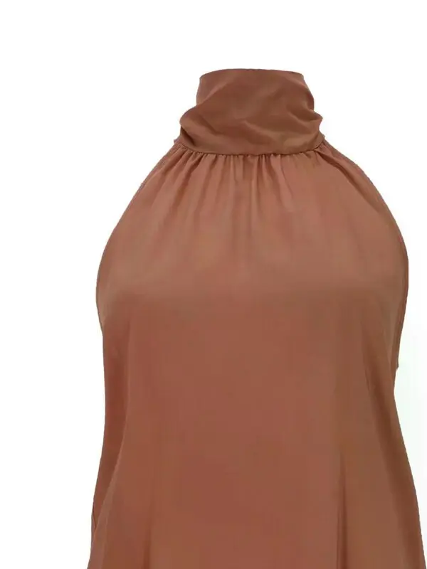 PT TORINO Anita Halterneck Gathered Blouse