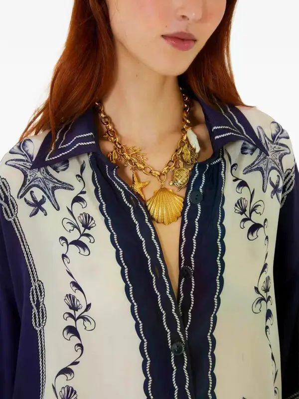 Farm Rio Marine Print Shirt