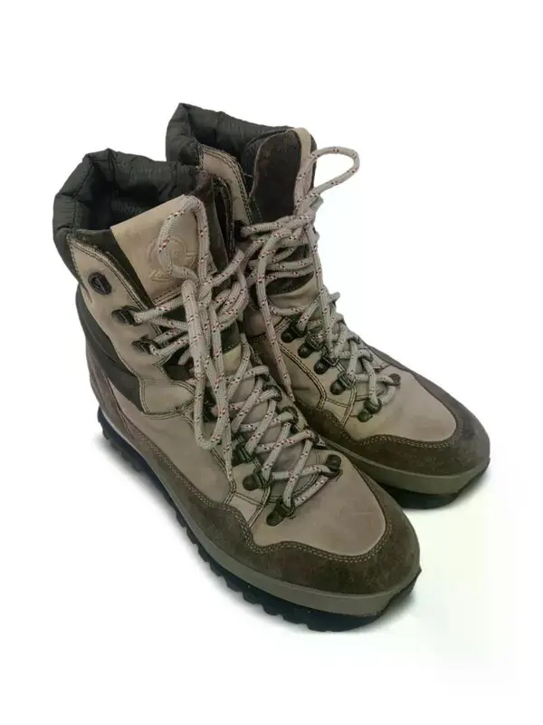 Moncler Suede And Leather Lace-up Hiking Boots
