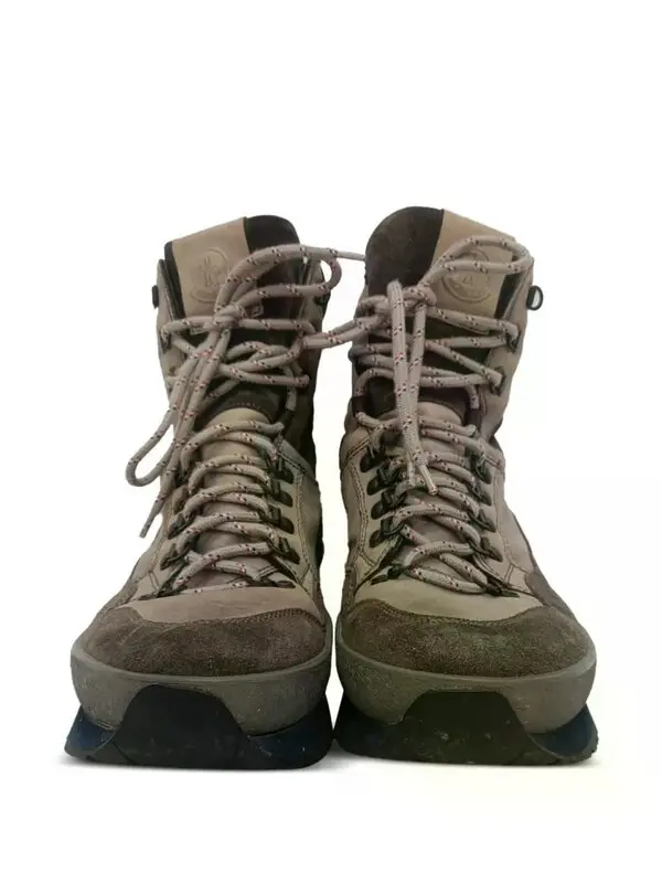 Moncler Suede And Leather Lace-up Hiking Boots