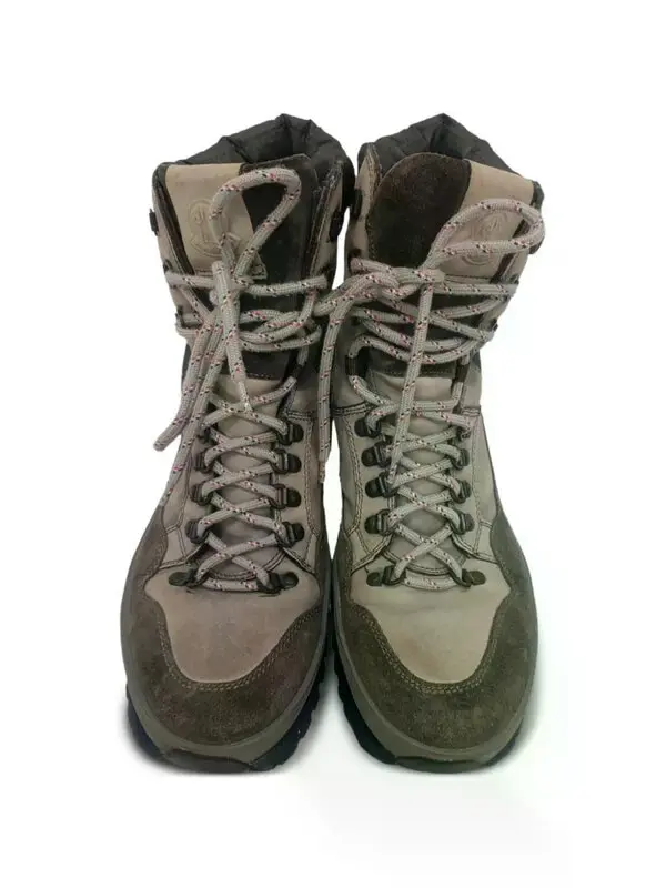 Moncler Suede And Leather Lace-up Hiking Boots