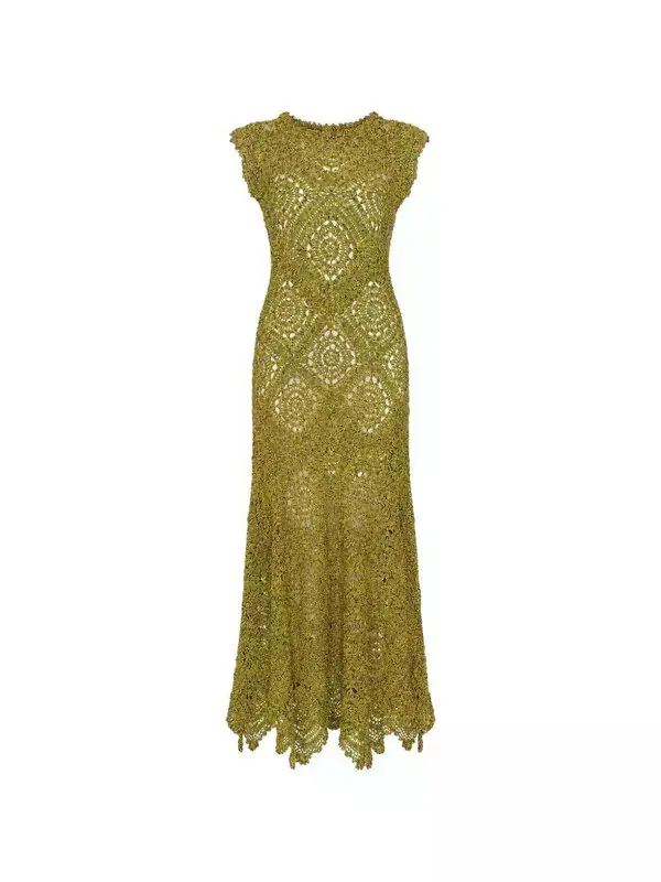 Ulla Johnson Annalisa Crochet-knit Dress - Green