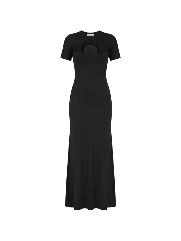 MARINE SERRE Moon Motif Maxi Dress - Black