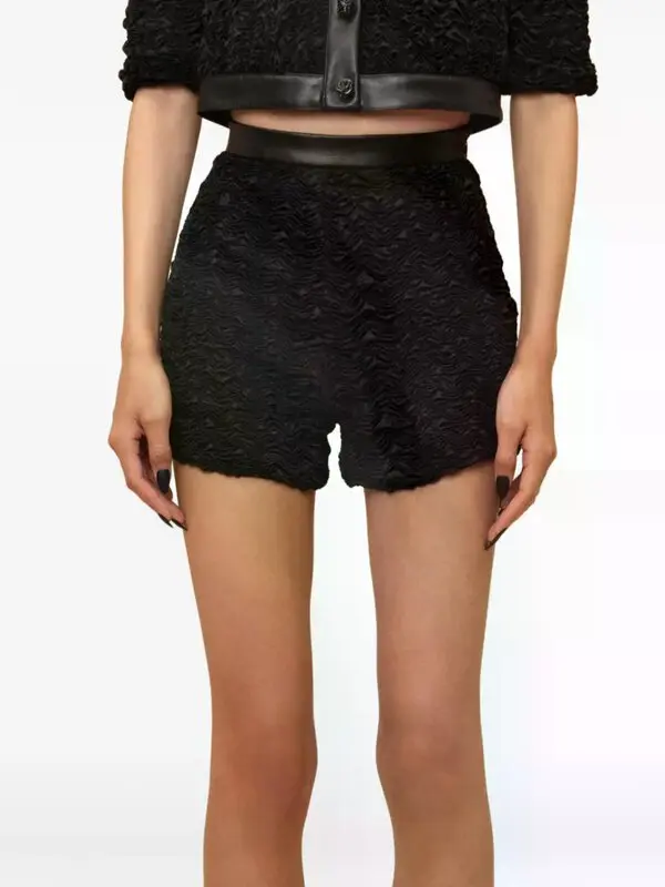 CONTESSA MILLS Blair Leather-trim Shorts
