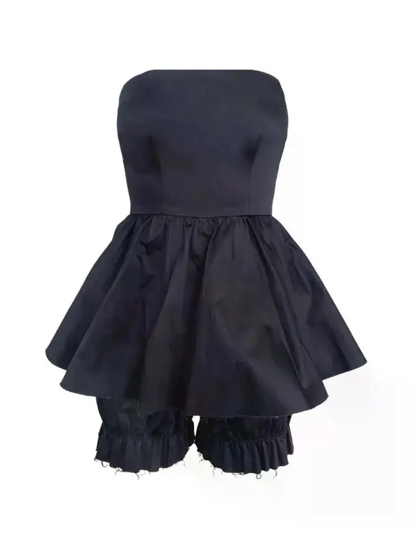CONTESSA MILLS Peplum-waist Romper - Black