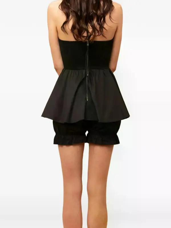 CONTESSA MILLS Peplum-waist Romper