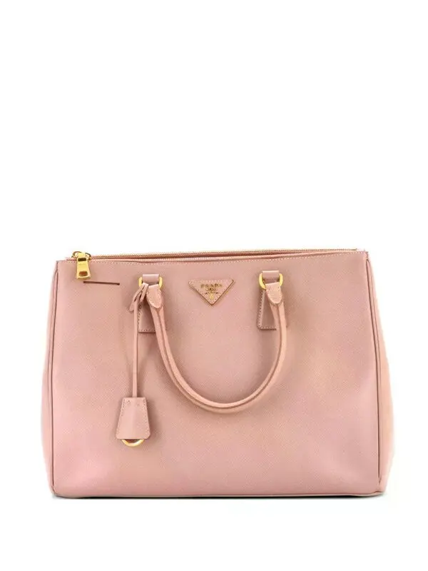 Prada Saffiano Leather Double Zip Tote Bag