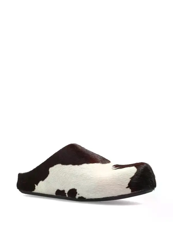 Marni Animal-print Calf-hair Sandals - Brown