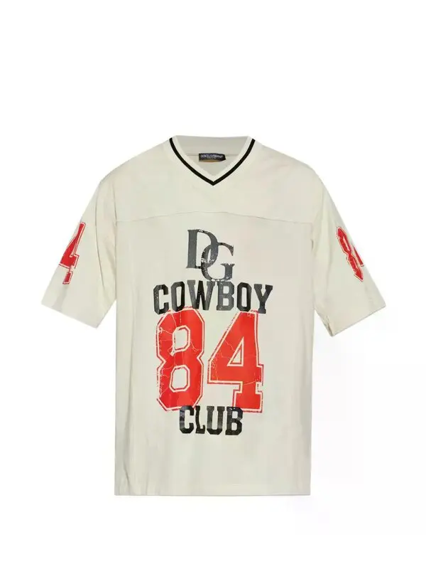 Dolce & Gabbana Logo-print V-neck T-shirt