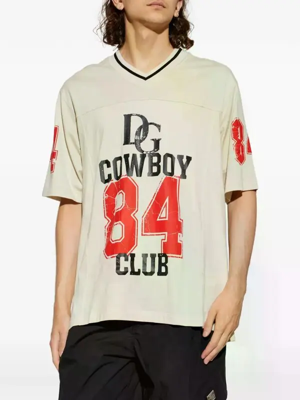 Dolce & Gabbana Logo-print V-neck T-shirt