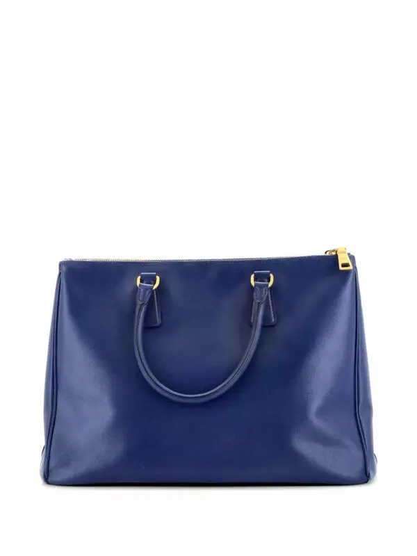 Prada Lux Saffiano Leather Double Zip Tote Bag