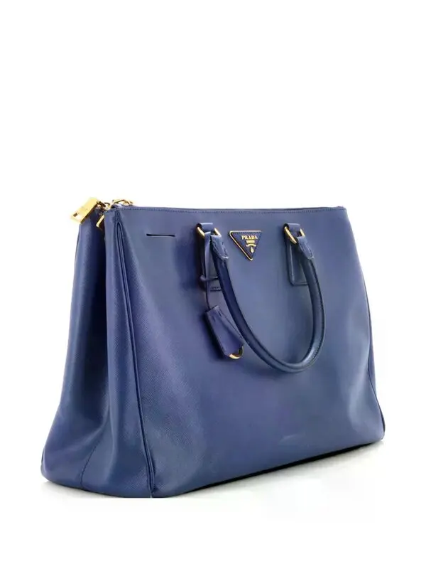 Prada Lux Saffiano Leather Double Zip Tote Bag
