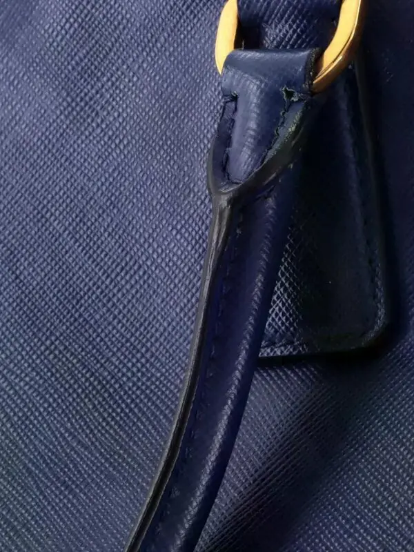 Prada Lux Saffiano Leather Double Zip Tote Bag