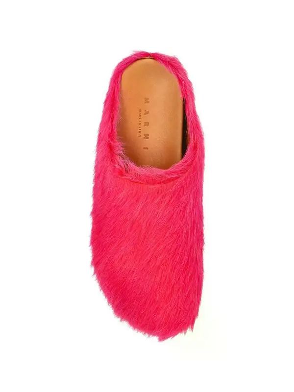 Marni Faux-fur Leather Sandals