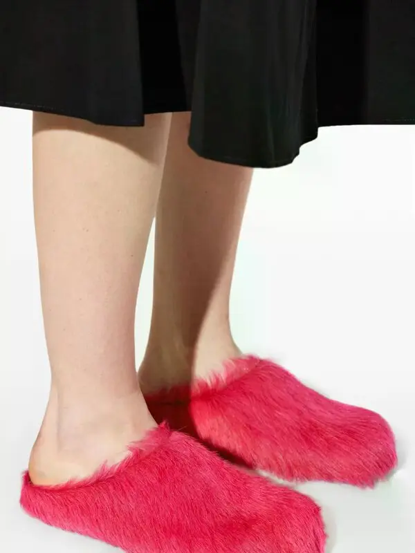 Marni Faux-fur Leather Sandals