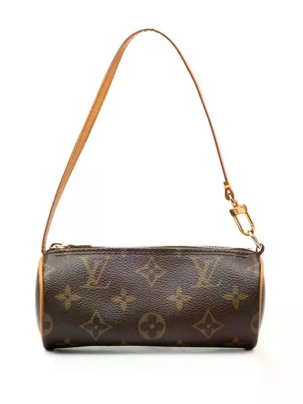 LOUIS VUITTON Monogram Papillon Pochette Handbag - Brown