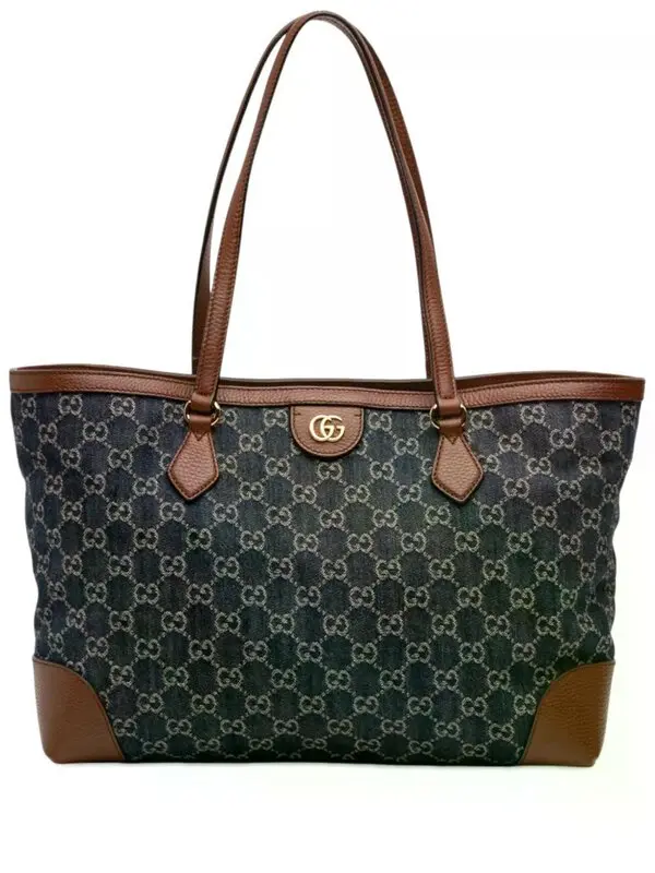 Gucci Medium Ophidia Gg Denim Tote Bag
