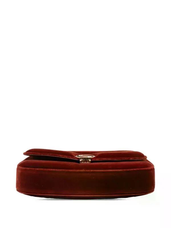 Stella McCartney Faux Velvet S Wave Shoulder Bag