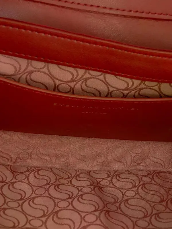 Stella McCartney Faux Velvet S Wave Shoulder Bag