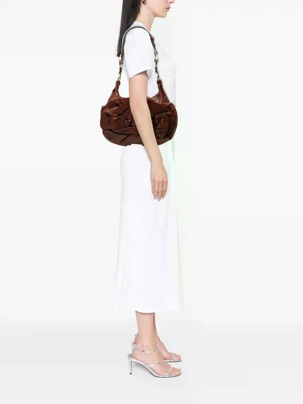Saint Laurent Nadja Rose Petal Leather Shoulder Bag