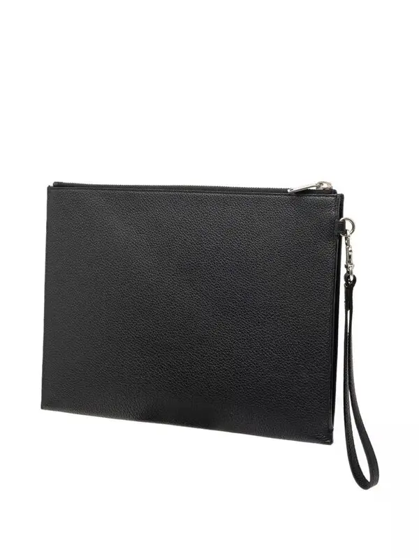 Saint Laurent Grained Calfskin Monogram Clutch Bag