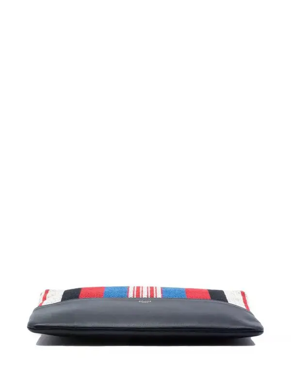 Celine Canvas Striped Solo Pouch Clutch Bag
