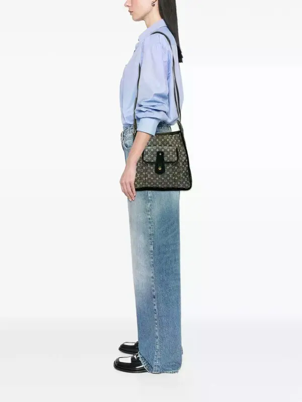 LOUIS VUITTON Monogram Mini Lin Besace Mary Kate Crossbody Bag - Black