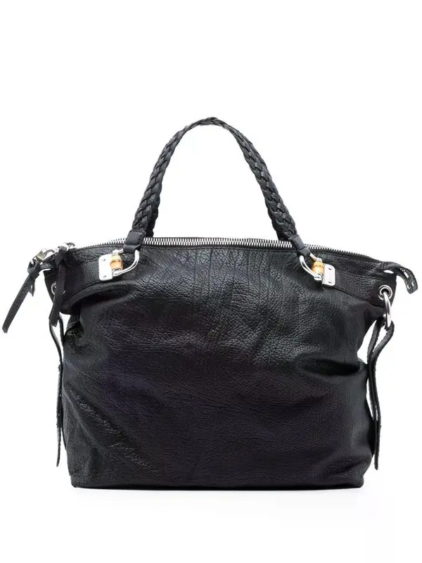 Gucci Leather Bamboo Bar Tote Bag