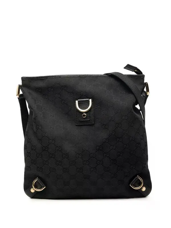 Gucci Gg Canvas Abbey D Ring Crossbody Bag - Black