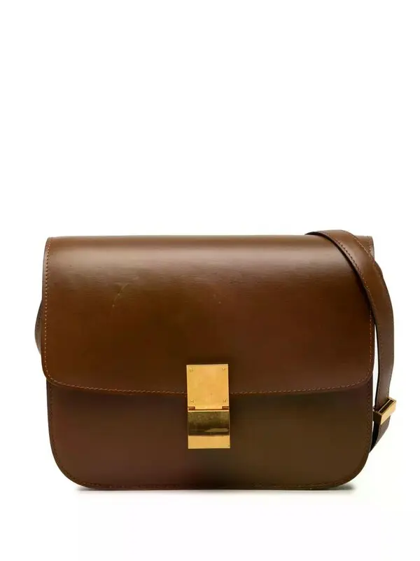Celine Medium Calfskin Classic Box Crossbody Bag - Brown