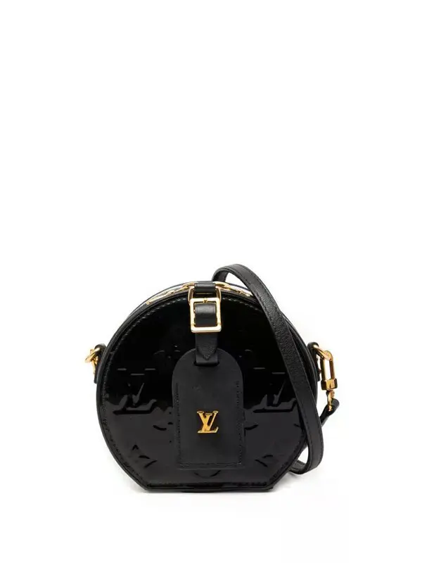 LOUIS VUITTON Monogram Vernis Mini Boite Chapeau Souple Crossbody Bag - Black