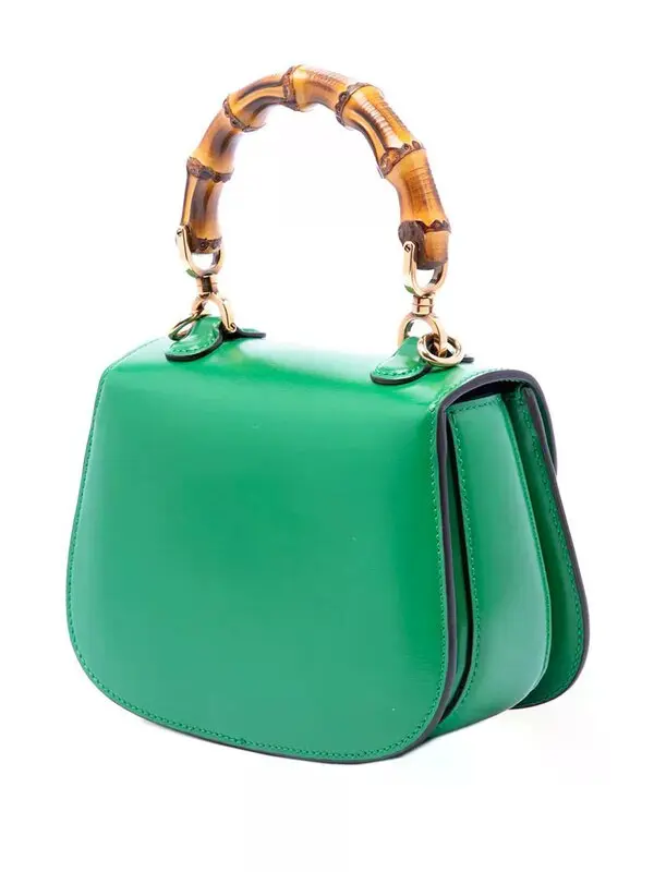 Gucci 1947 Bamboo Top Handle Bag Satchel - Green