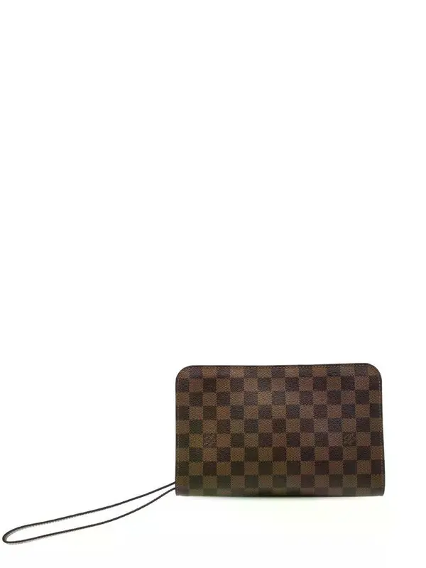 LOUIS VUITTON Damier Ebene Saint Louis Pochette Clutch Bag