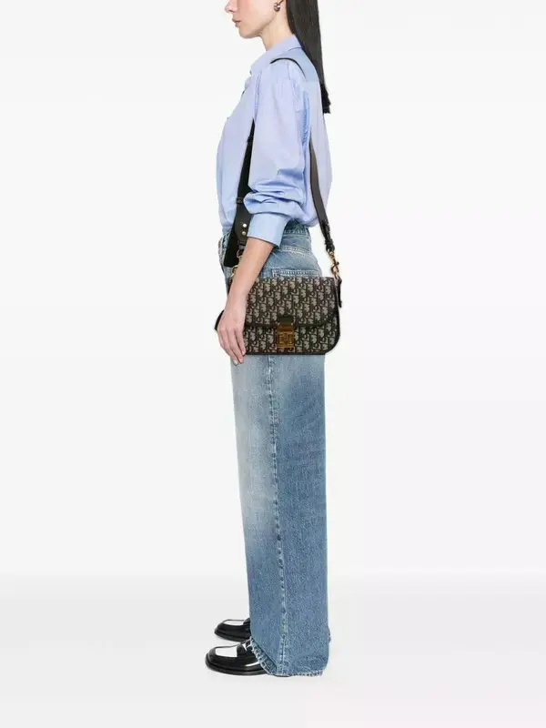 Dior Oblique Canvas Flap Crossbody Bag