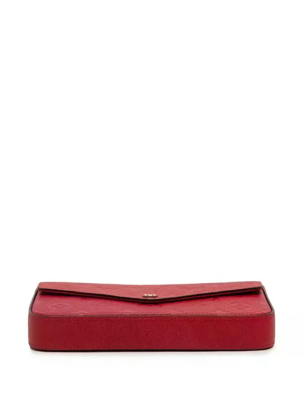 LOUIS VUITTON Monogram Empreinte Pochette Felicie Crossbody Bag - Red