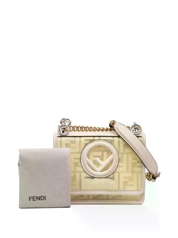 Fendi Small Zucca Kan I F Crossbody Bag - White