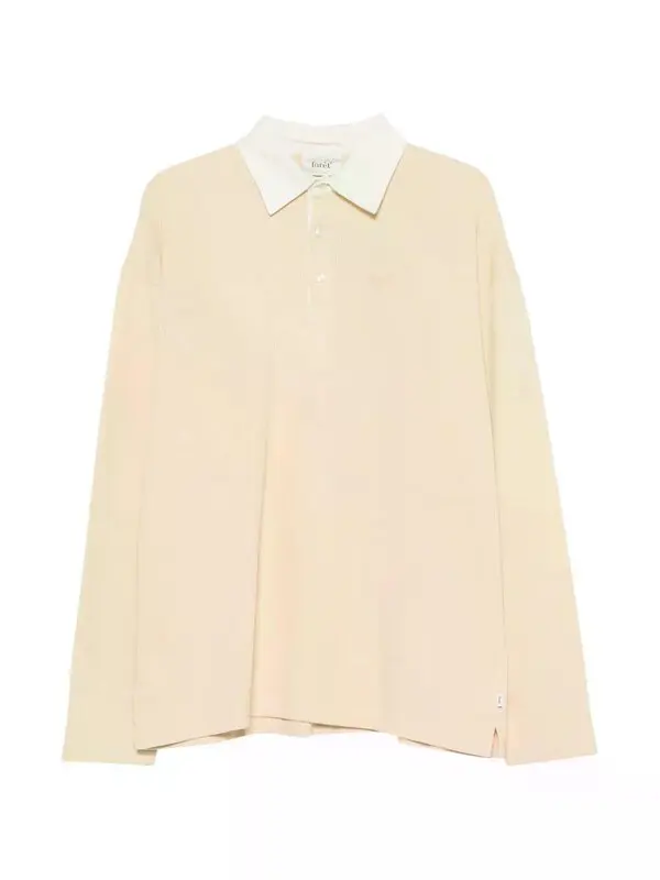 FORET Match Rugby Contrast-collar Polo Shirt - Neutrals