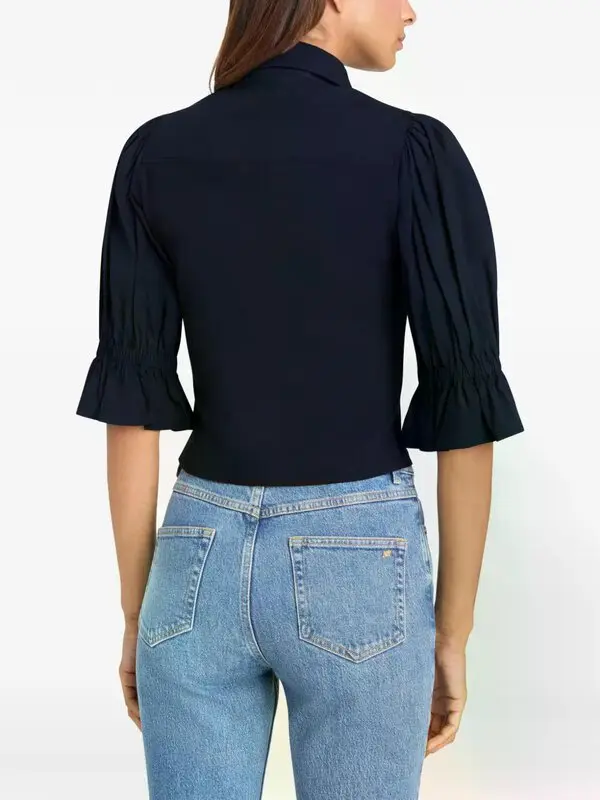Cinq À Sept Lyric Ruffled Pocket Shirt