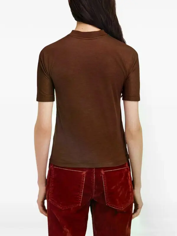 FERRAGAMO Silk V-neck T-shirt