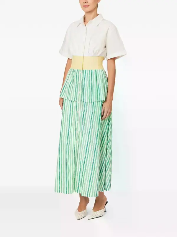 Rosie Assoulin Striped Tiered Dress