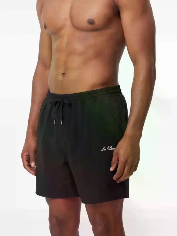 LES DEUX Seersucker Swim Shorts - Black