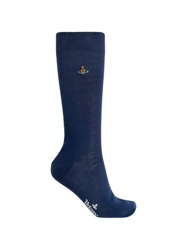 VIVIENNE WESTWOOD Orb-embroidered Socks - Blue