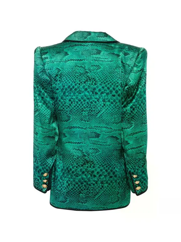 A.N.G.E.L.O. VINTAGE CULT 1980s Snakeskin-print Double-breasted Blazer