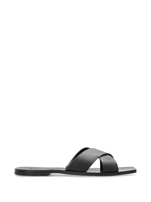 AeydĒ Faye Crossover Strap Sandals - Black