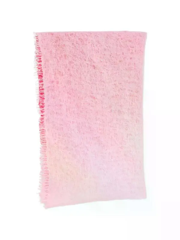 MOULETA Fringed-edge Scarf - Pink