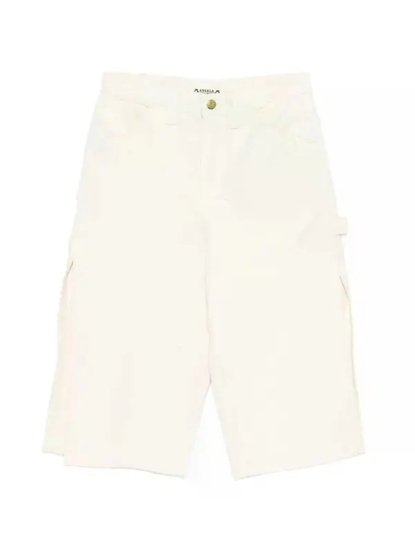 A.N.G.E.L.O. VINTAGE CULT Embroidered Cropped Trousers - Neutrals