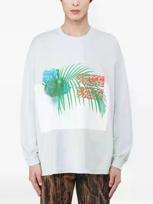 SOME WARE Graphic-print Crew-neck T-shirt - Grey